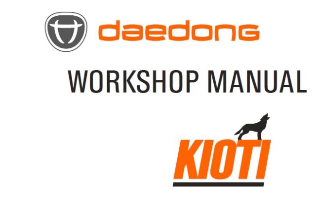 Kioti Daedong K9 2400, K9 2440 UTV Service Manual