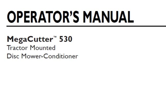 New Holland MegaCutter 530 (Tractor Mounted Disc Mower-Conditioner ...